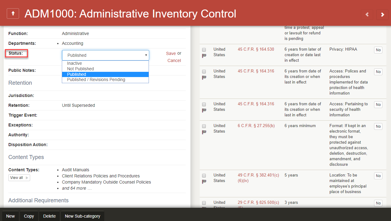 Managing Record Series
